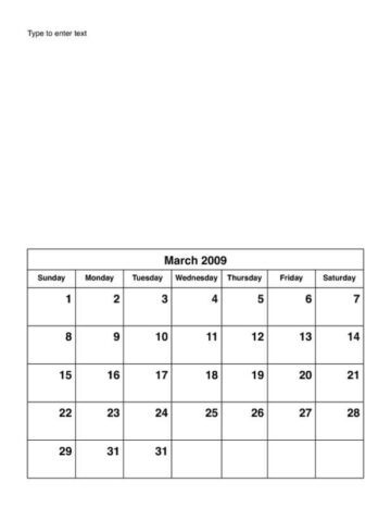 2009 Monthly Calendar Templates • iWorkCommunity