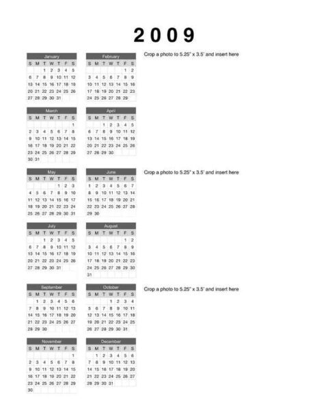 2009 Yearly Calendar with 3 Photos • iWorkCommunity