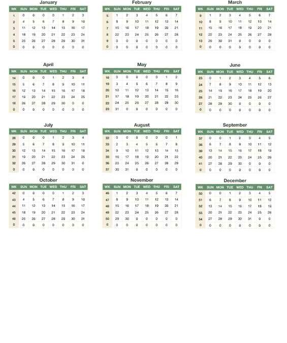 Automated Yearly Overview Calendar • iWorkCommunity