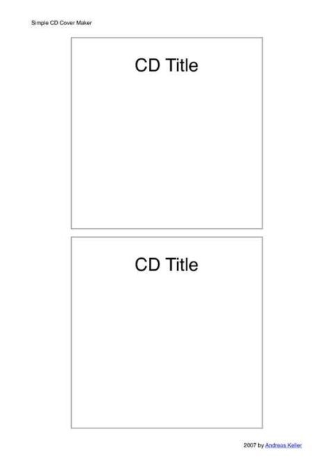 Simple CD Cover with Title • iWorkCommunity
