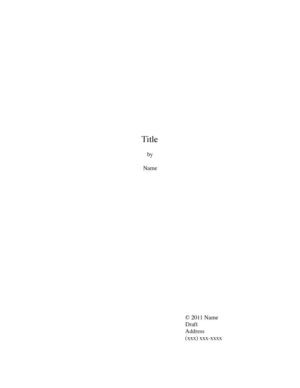 Theatre Script with Cover and Cast Notes • iWorkCommunity