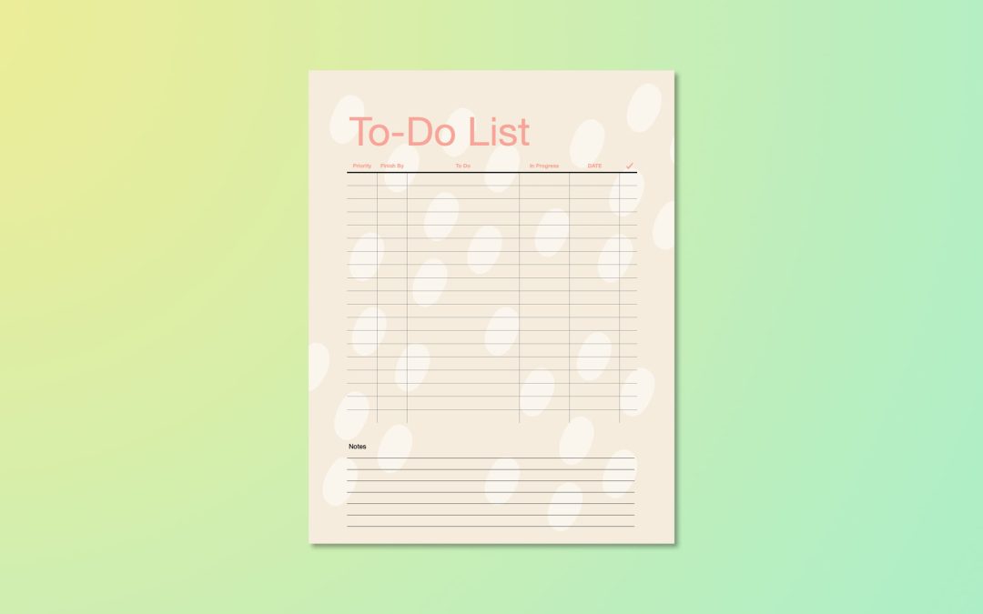 To-Do List with Water Spots • iWorkCommunity